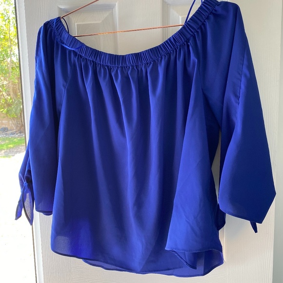 Tops | Royal Blue Strapless Top | Poshmark